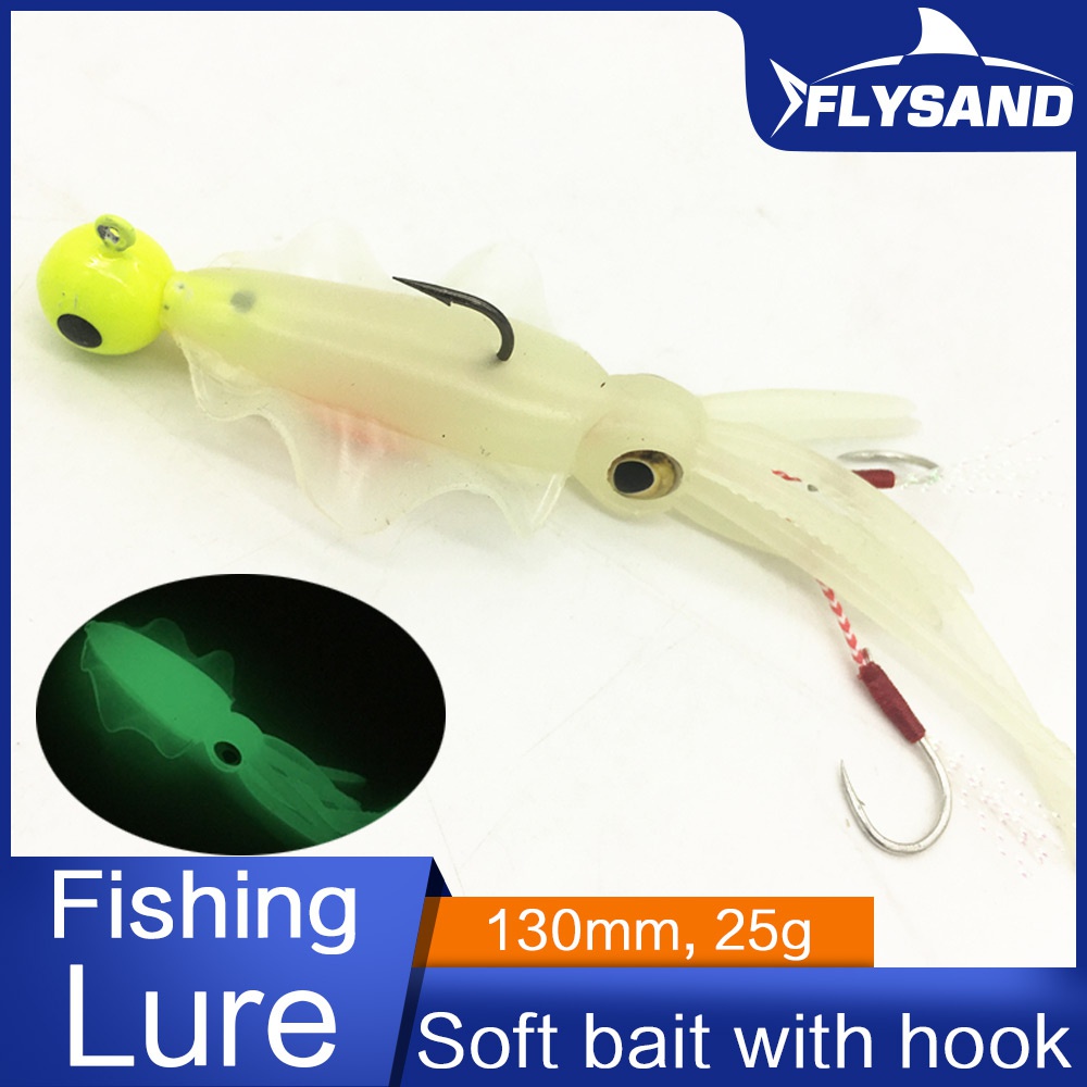 Luminous Octopus Squid Sea Fishing Wobbler Bait Fishing Lure Jig head ...