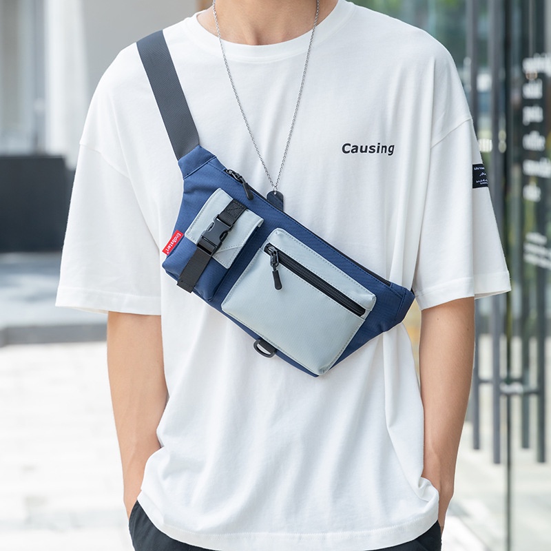 Trendy Korean Men Cross Body Bag Sports Waist Pouch | Shopee Singapore