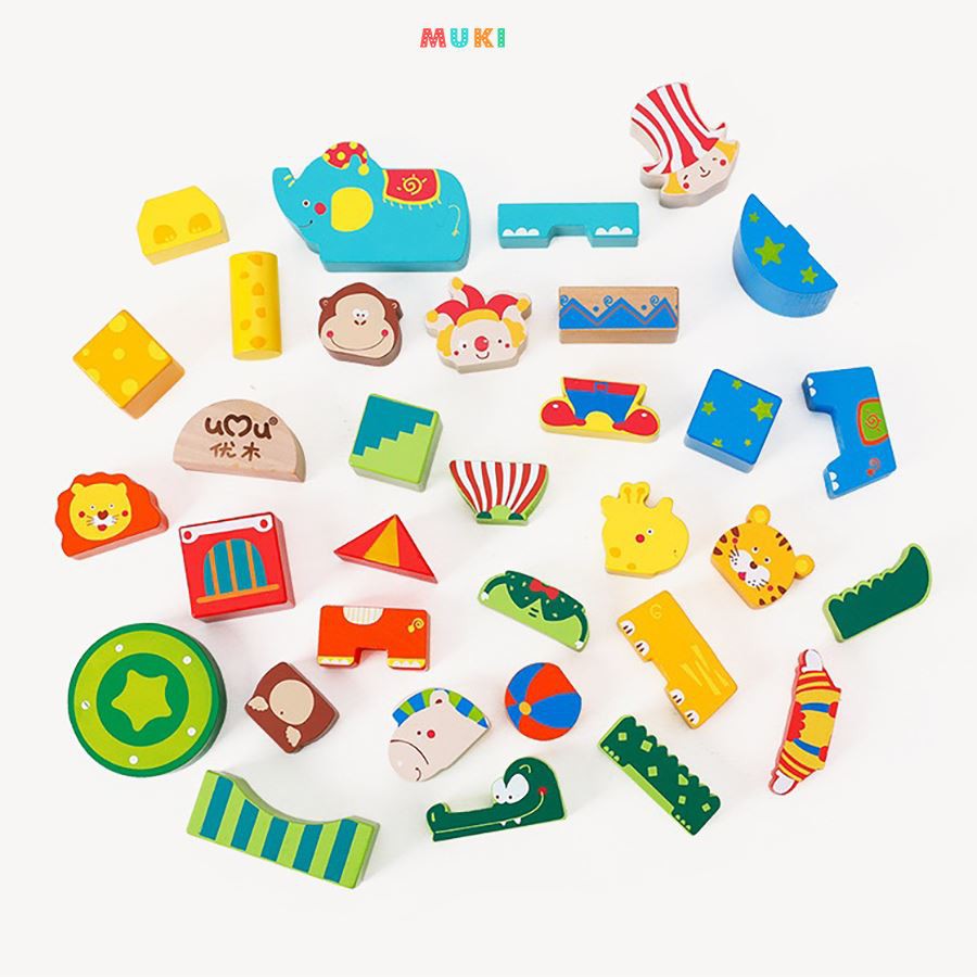 The circus blocks UMU - The circus blocks (From 2-4 years old) | Shopee ...