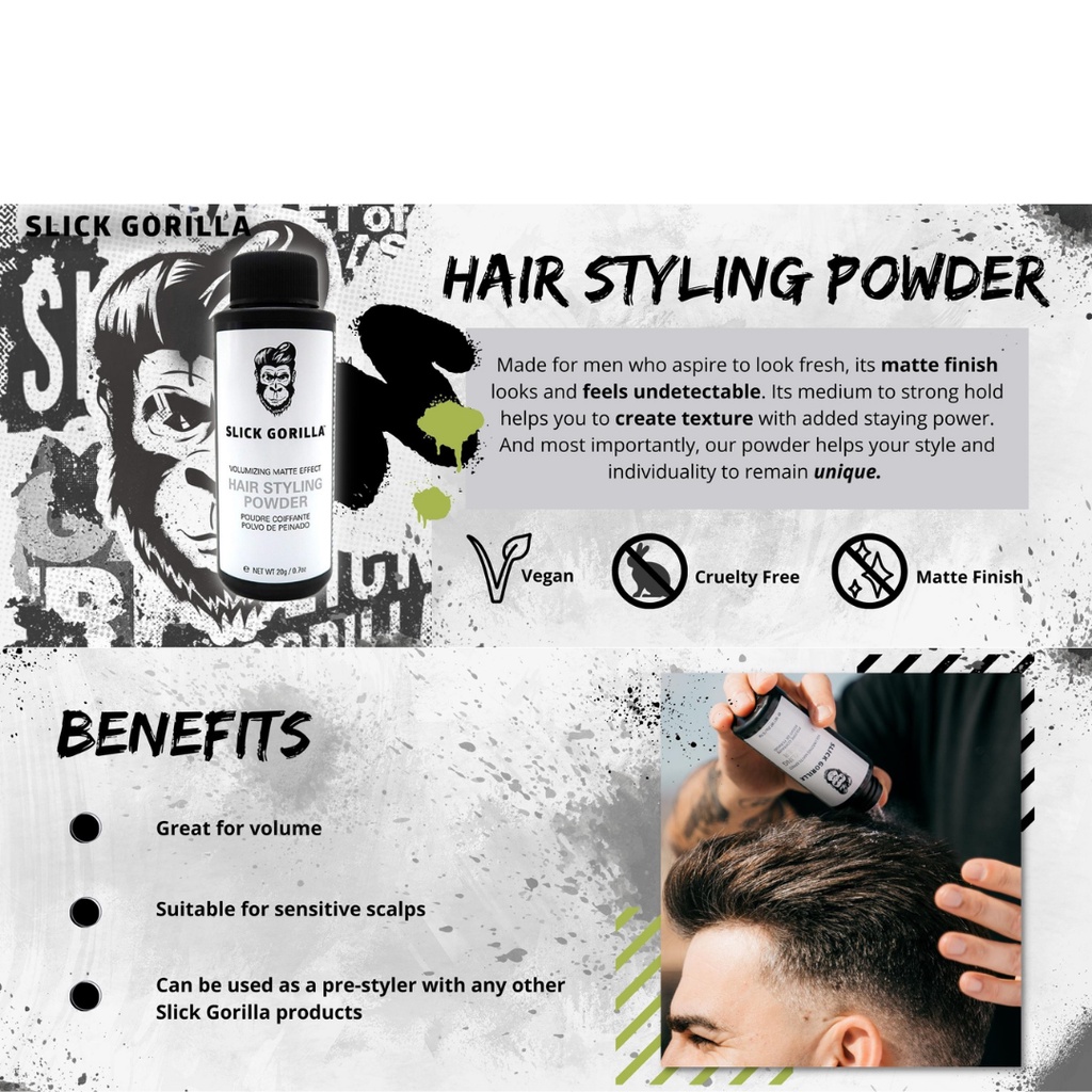 Slick Gorilla Hair Styling Powder | Shopee Singapore