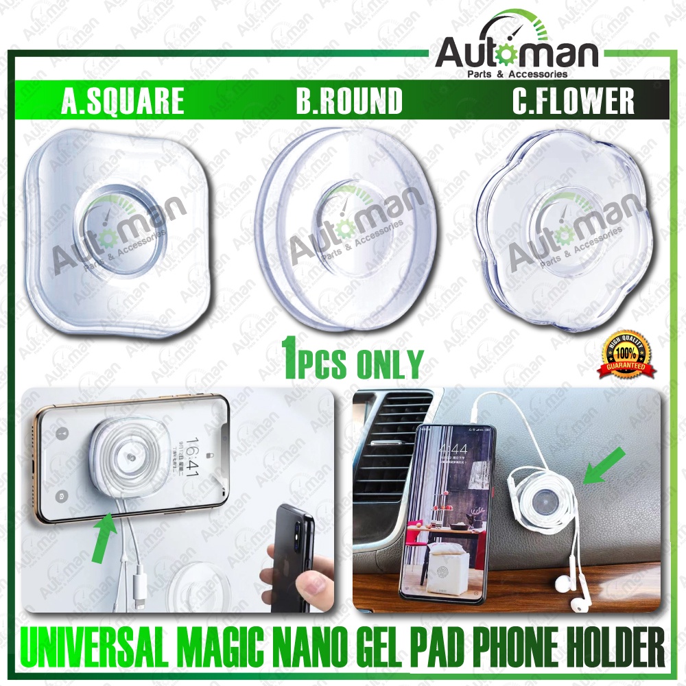 Universal Phone Holder Adhesive Bonding Stick Magic Nano Gel Pad CAR ...