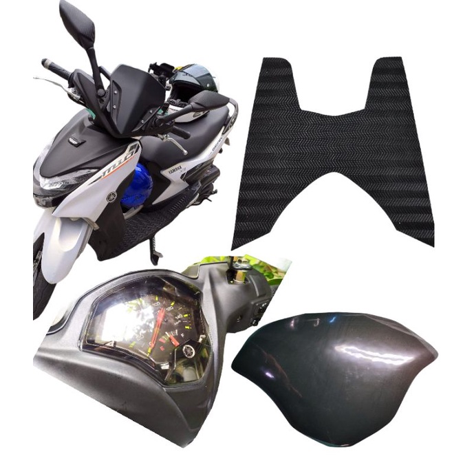 Yamaha Mio Gear Rubber matting + Panel Protector Smoke tint (1 Set ...