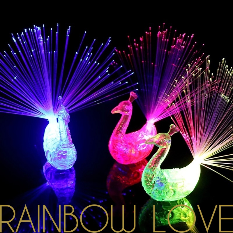 Sparkling Peacock Finger Flashing LED/Children's Toy | Shopee Singapore