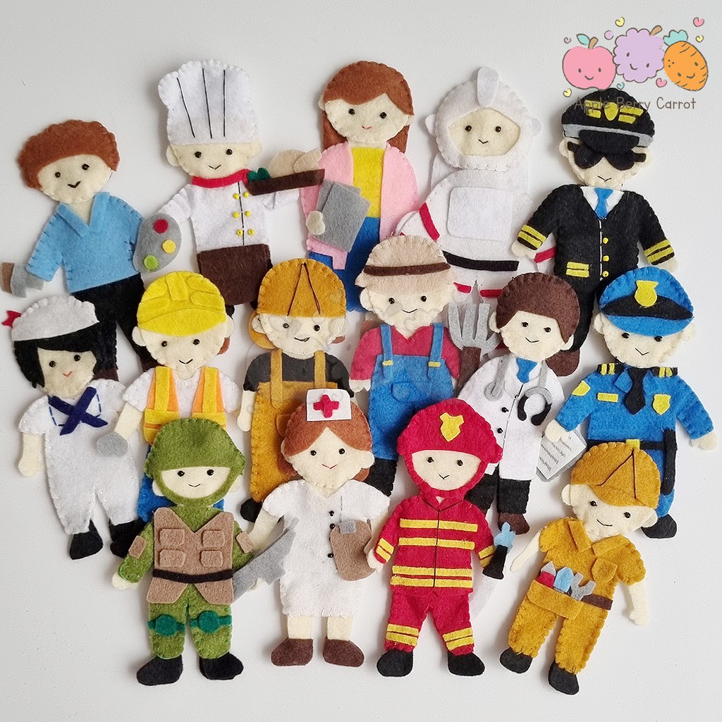 Premium FINGER PUPPET - COMMUNITY HELPERS | Shopee Singapore