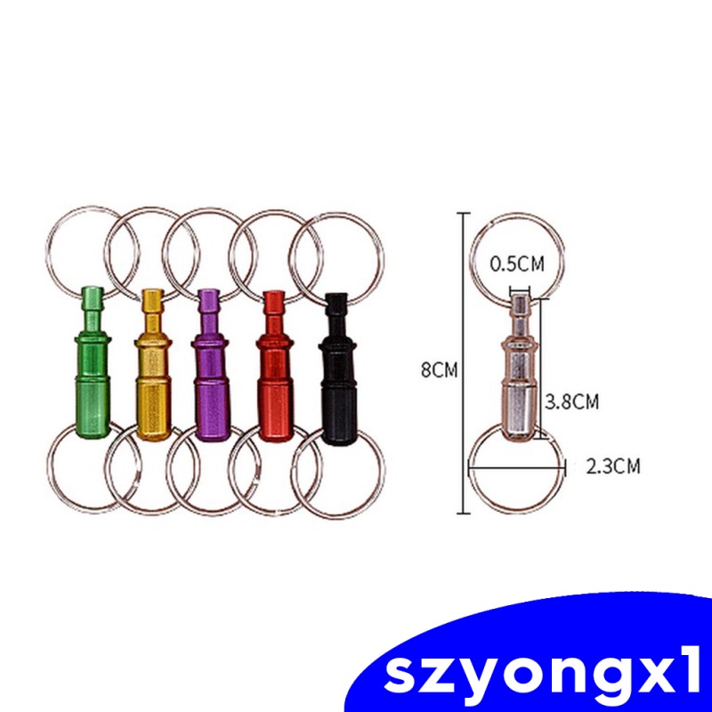 2 Pieces Detachable Keychain Pull Apart Removable Key Rings Gold ...