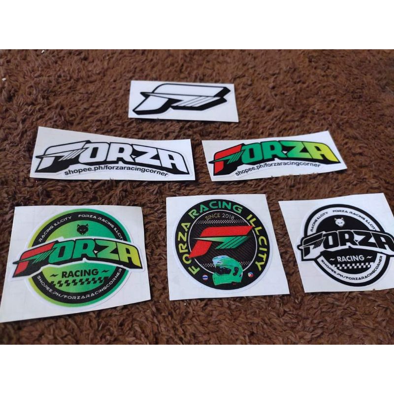 FORZA RACING LOGO STICKER PACK 6PCS VINYL MATTE PITSBIKE | Shopee Singapore