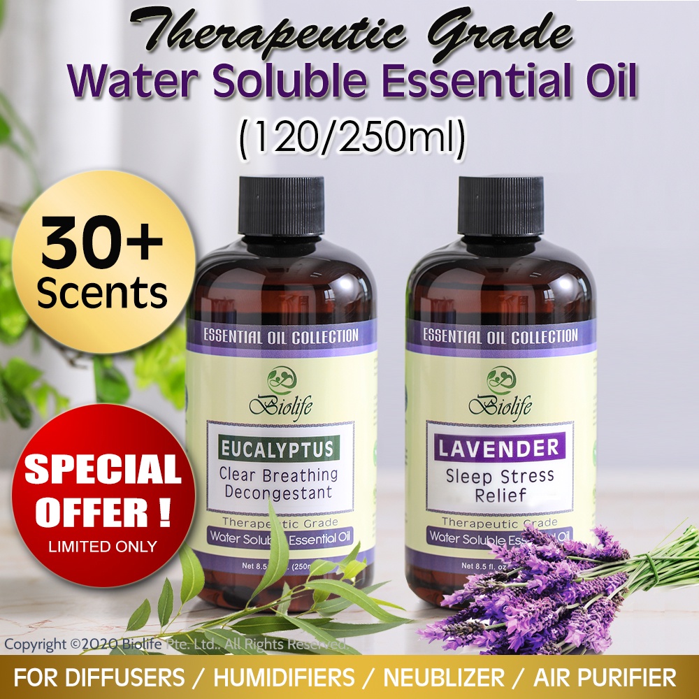 Biolife Water Soluble Aromatherapy Essential Oil (250ml), 30+ Scents ...