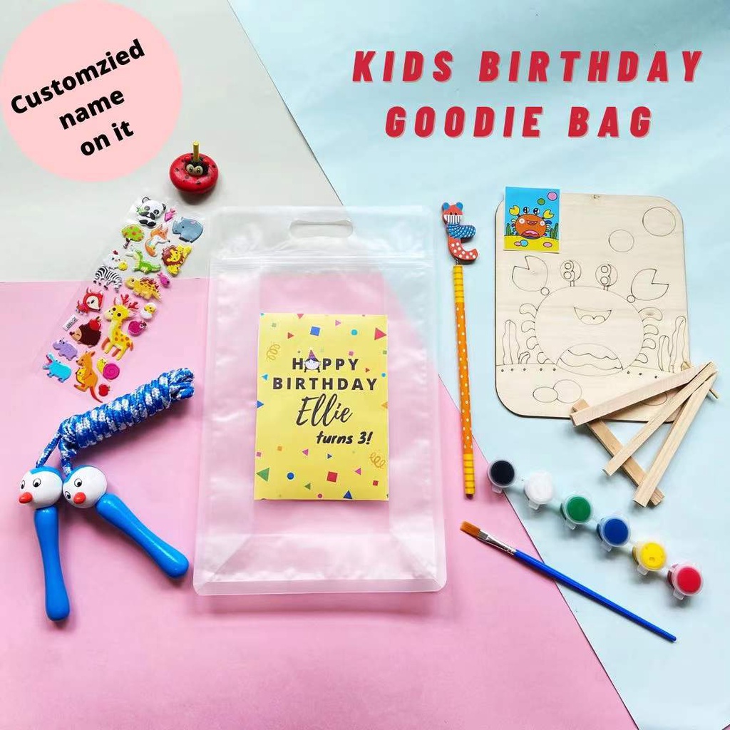 [SG Seller] Kids birthday goodie bag return gift wooden skipping rope ...