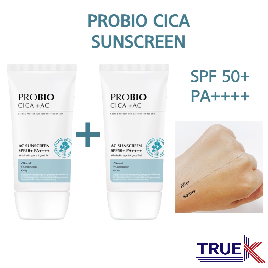 [1+1] Probio cica plus sunscreen SPF50+ PA++++/natural tone up ...
