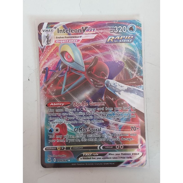 Pokemon inteleon Vmax fusion strike card | Shopee Singapore