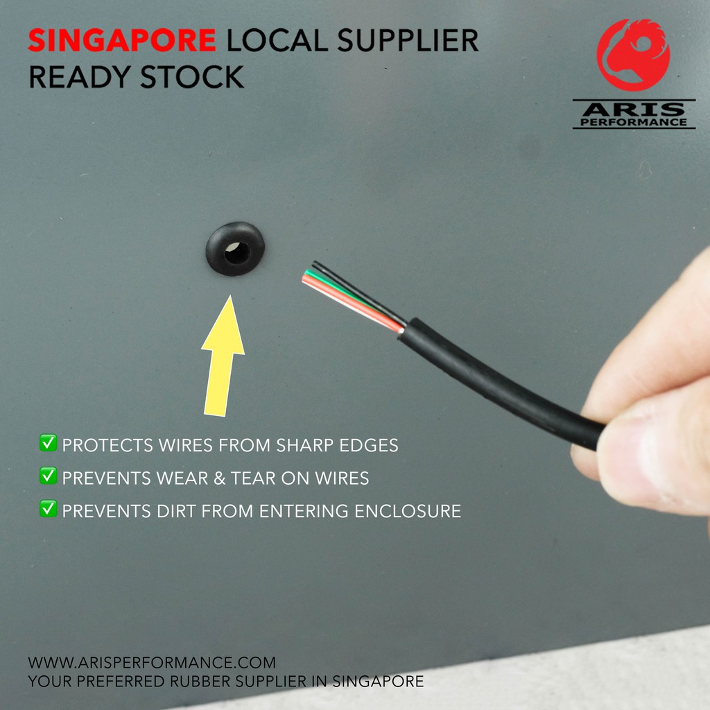 Cable Bush Rubber Grommet Wire Protector, 10 Pieces | Shopee Singapore