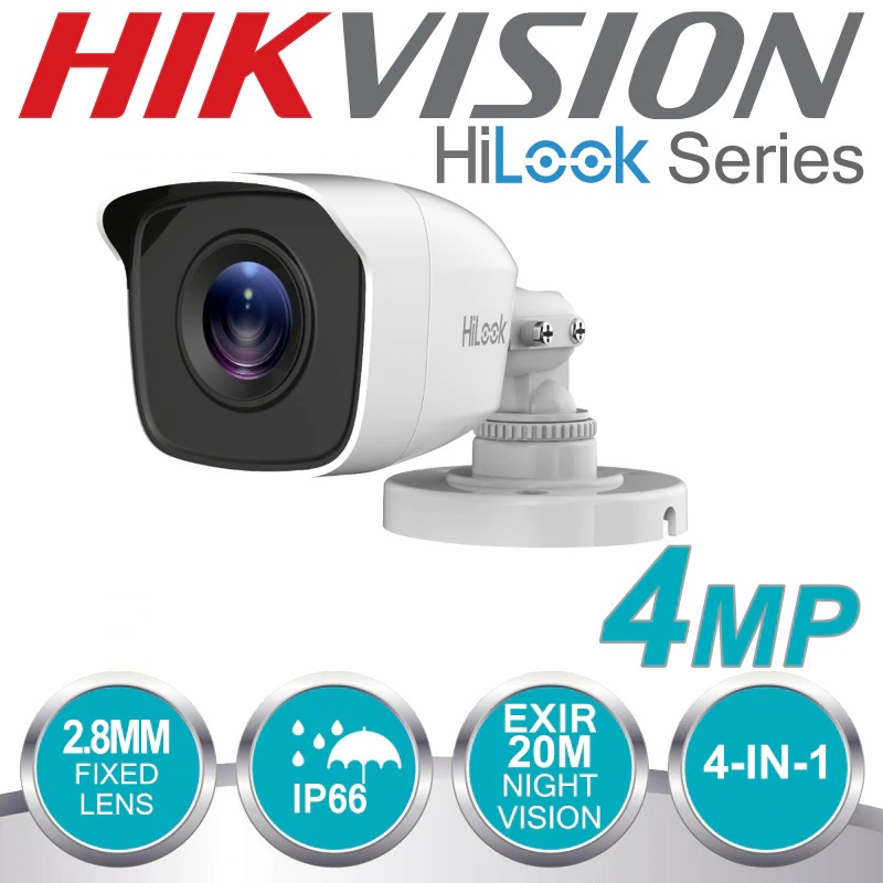 HILOOK BY HIKVISION HD1080P 4MP OUTDOOR BULLET IP66 CCTV THC-B140-P ...