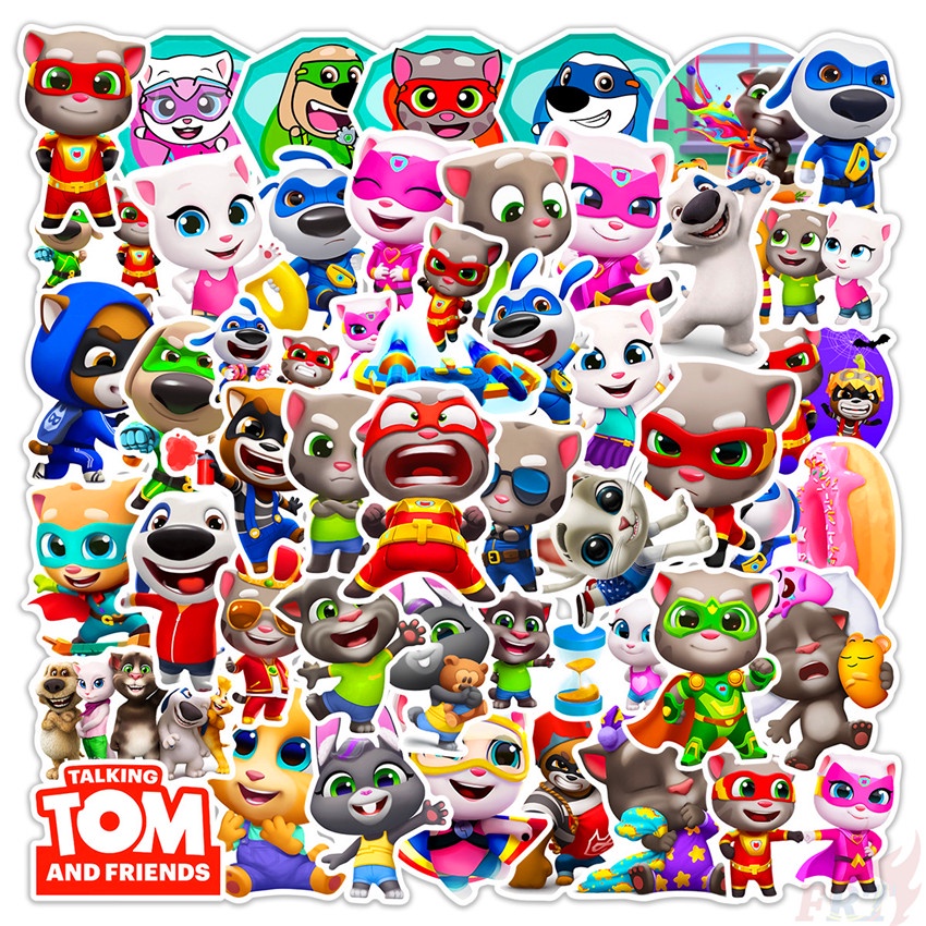 Talking Tom And Friends Series 01 Stickers 50Pcs/Set DIY Waterproof ...