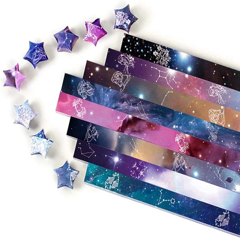 540 Sheets Origami Stars Paper Twelve Constellations DIY Outer Space ...