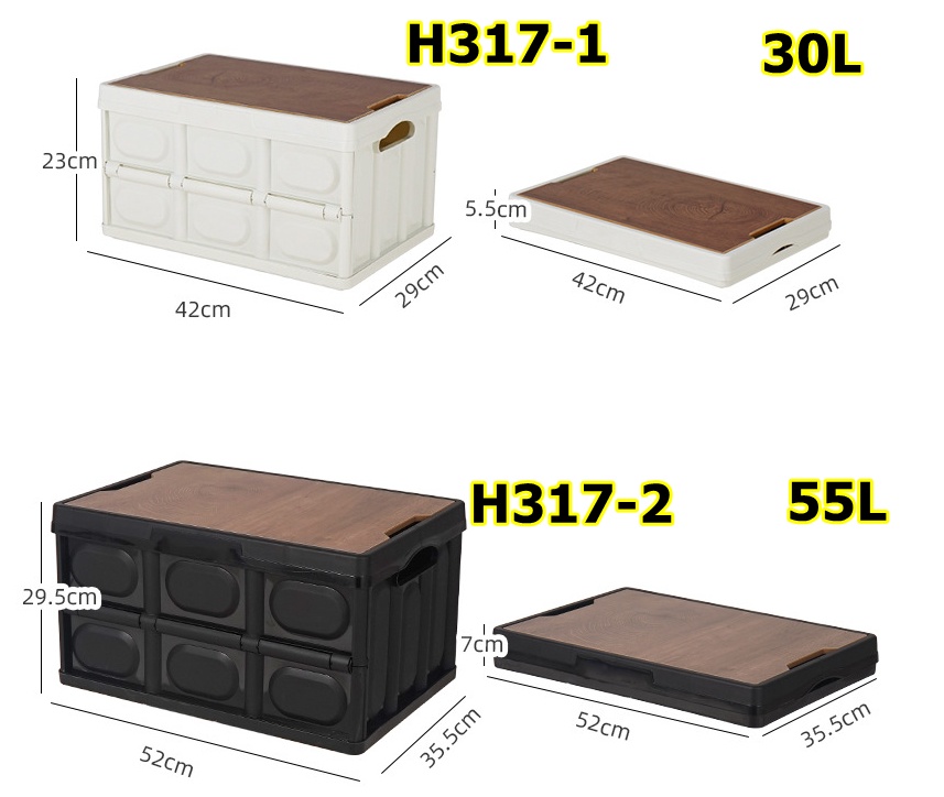 [SG SELLER] Collapsible Storage Box Crate with Lid Folding Storage Box ...