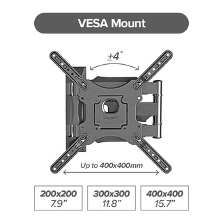 TCL - 32" to 55" Swivel Bracket Wall Mount Installation (Single Arm ...