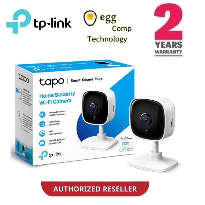 TP-Link Tapo C110 3MP 2K Resolution CCTV WIFI Camera with Safety CLOUD ...