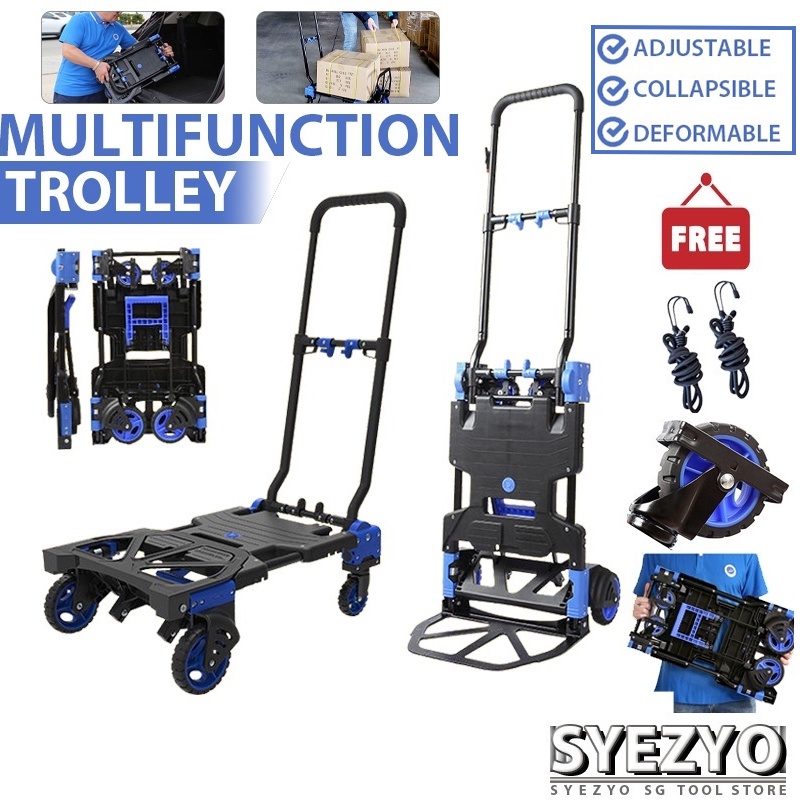 Trolley Cart Household Foldable Trolley Big Capacity Multifunction Cart ...
