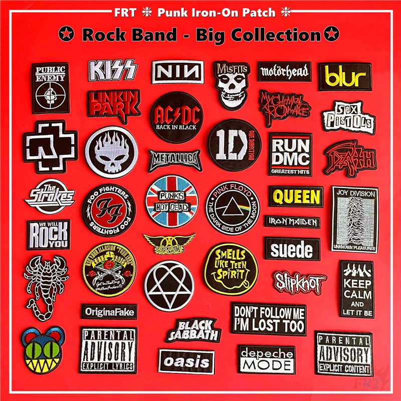 ☸ Rock Band - Big Collection Iron-on Patch ☸ 1Pc Punk DIY Sew on Iron ...