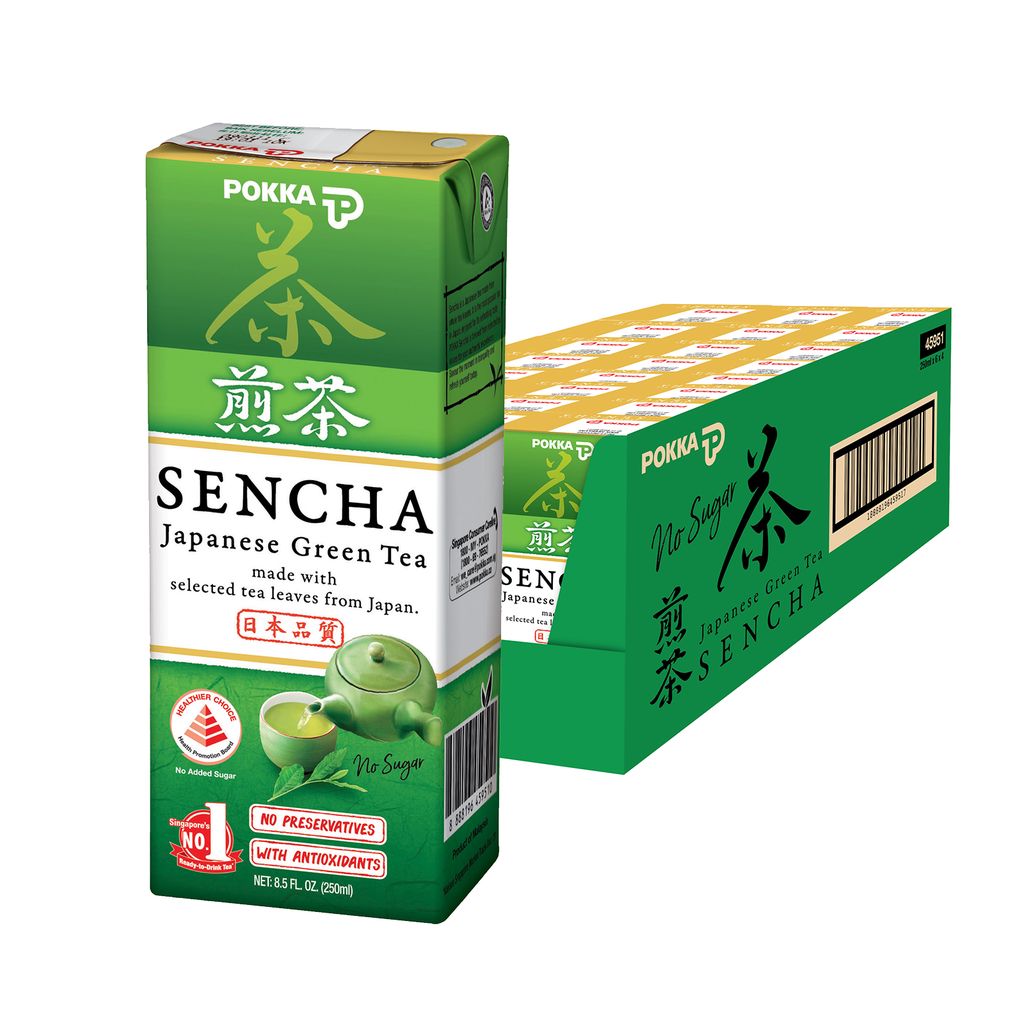 [1 Carton] Pokka Sencha Japanese Green Tea No Sugar (24x250ml) | Shopee Singapore