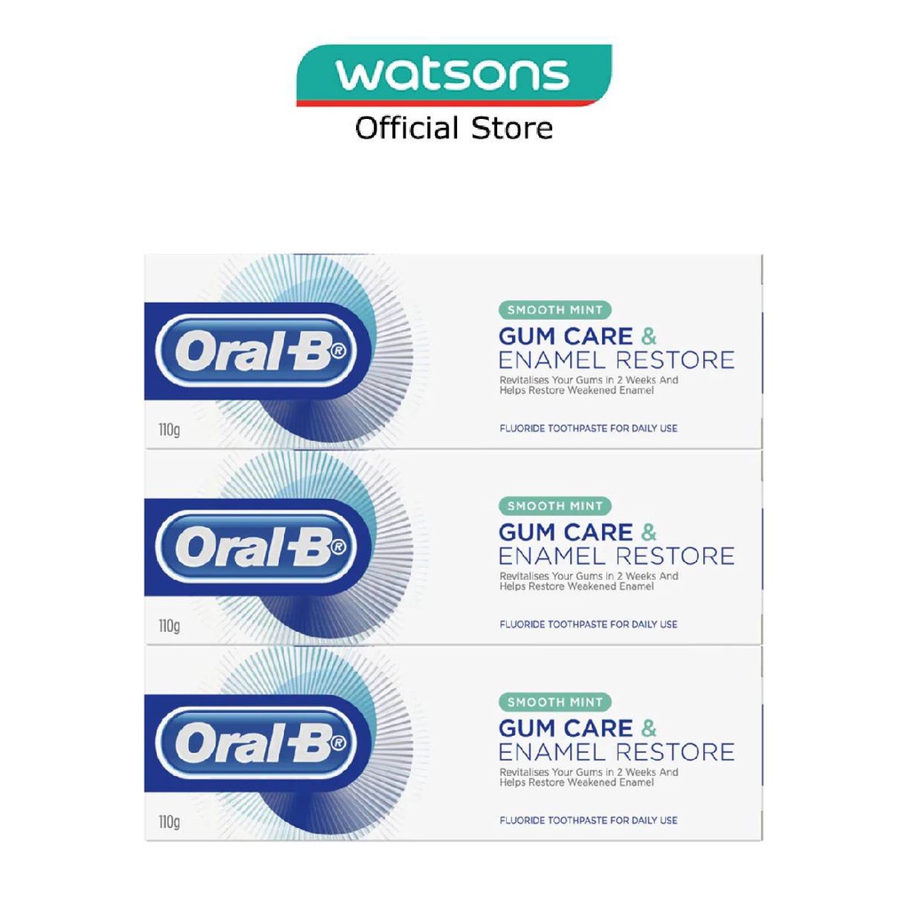 ORAL-B Gum Care & Enamel Restore Smooth Mint Toothpaste 3 X 110g ...