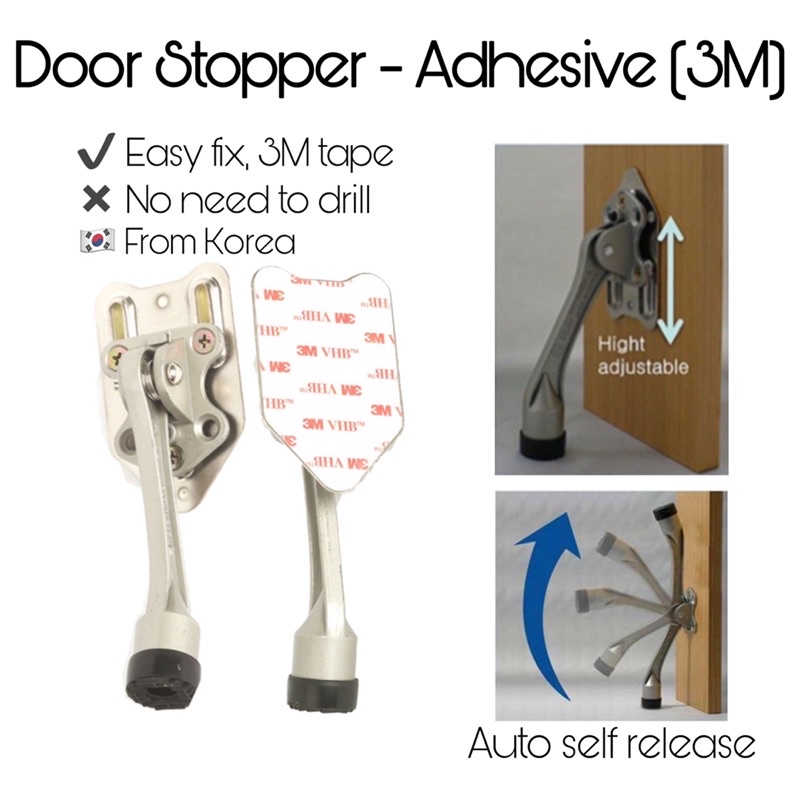 [SG STOCK] Adhesive 3M Door Stopper/ Double Sided Tape Door Stopper ...