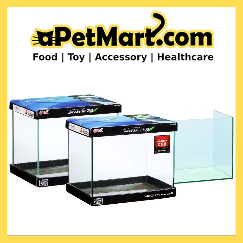 GEX Glassterior 250 / 300 / 600ST Fish Tank (3 Sizes, Tank Only) | Shopee Singapore