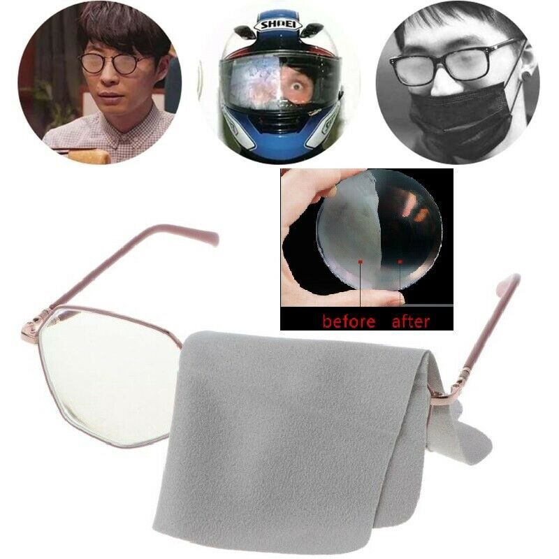 Suede Anti-fog Microfiber Spectacles Cleaner Rub /Anti-fogging Eyeglass ...