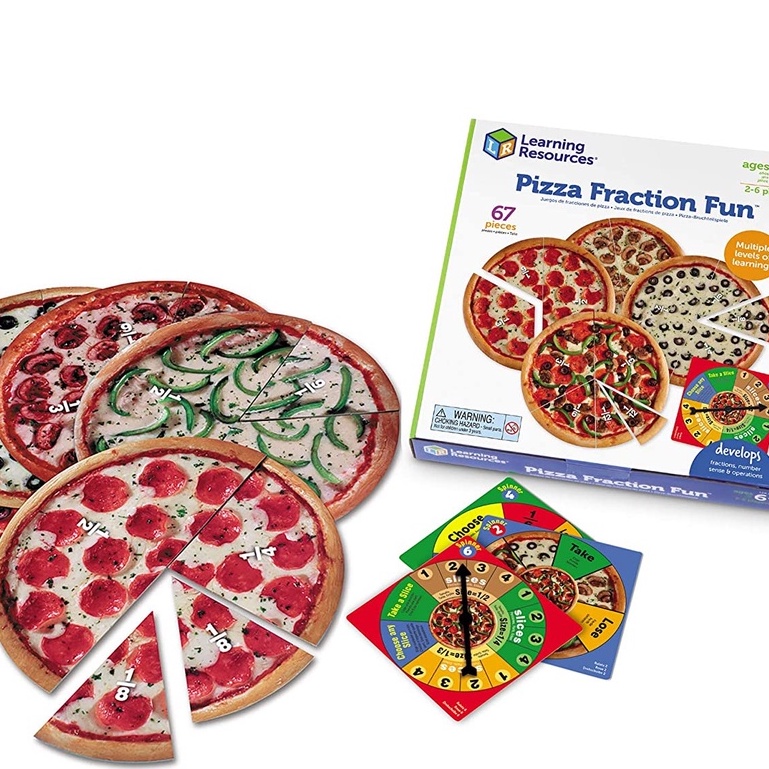 Learning Resources LER5060 Pizza Fraction Fun Game - Maths Manipulative ...