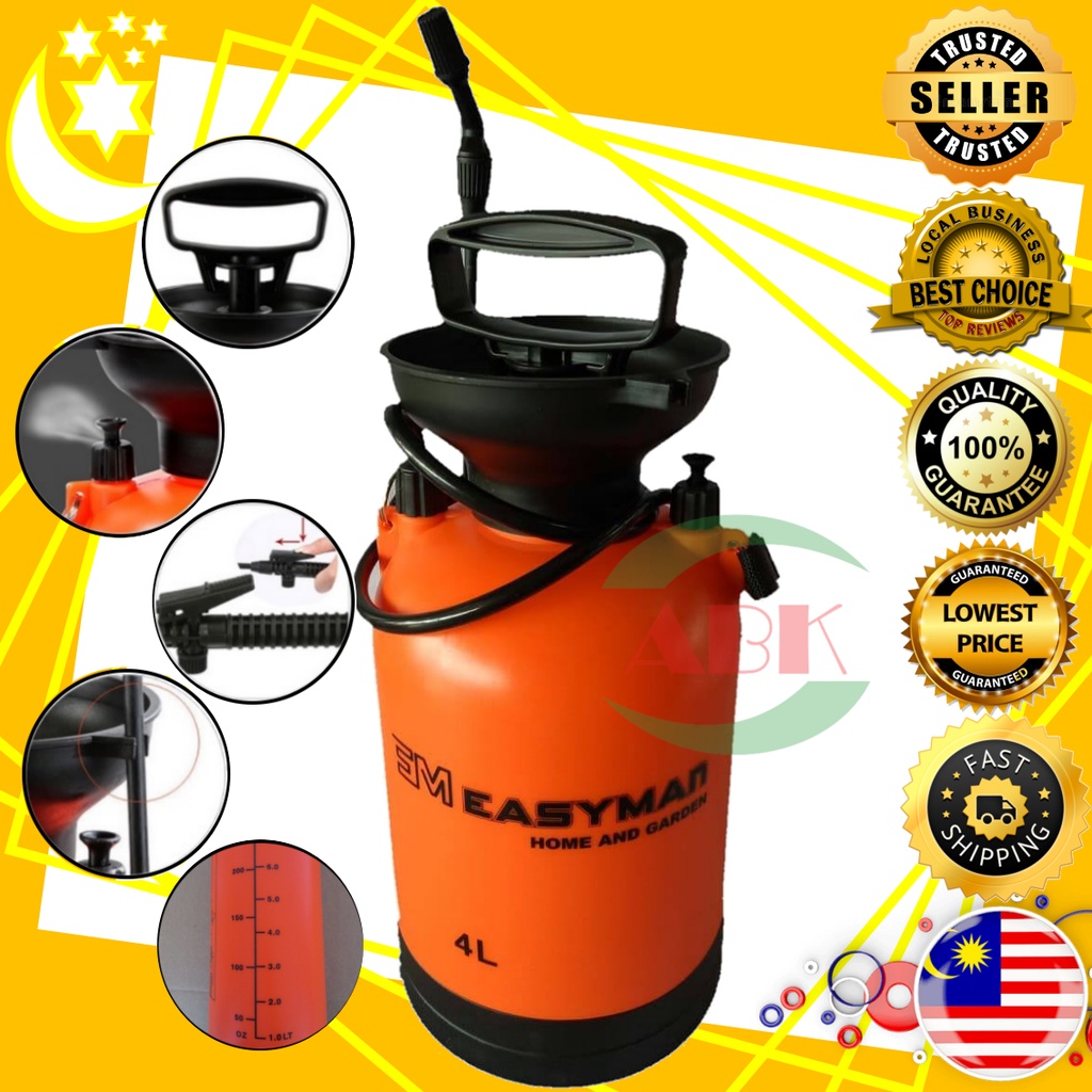 EASYMAN HANDHELD 4L SPRAYER (HAND PUMP PAM TANGAN MANUAL PAM GARDEN ...