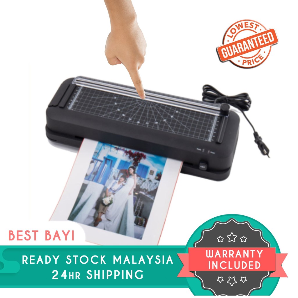 A4 A5 Lamination Machine With Cutter Hole Puncher Mesin Laminate ...