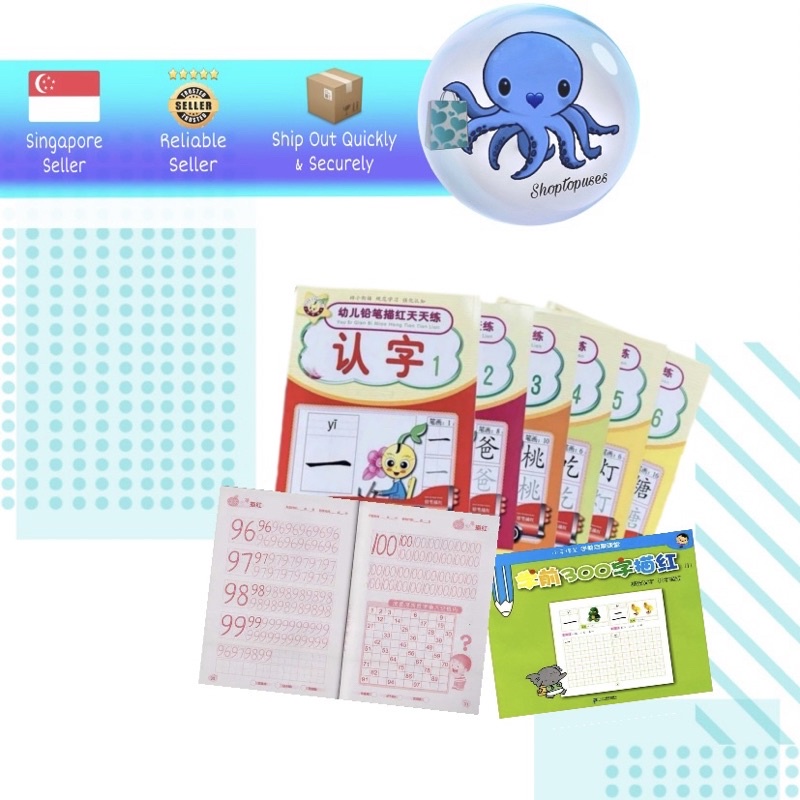 8 Books in Basic Pack: Chinese & Maths Exercises (Nursery up to Primary ...