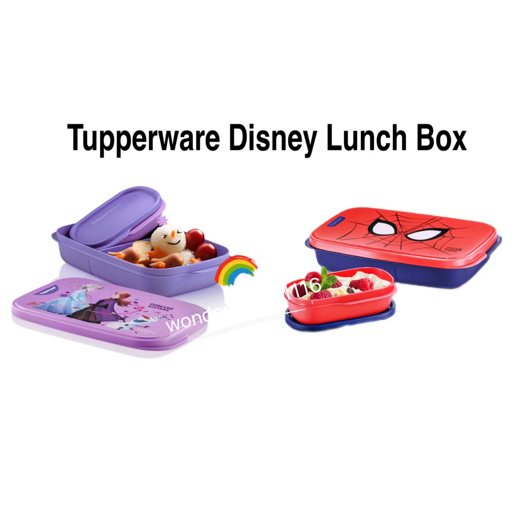 Limited Tupperware Disney Frozen / Marvel Spider man Lunch Box Foodie ...