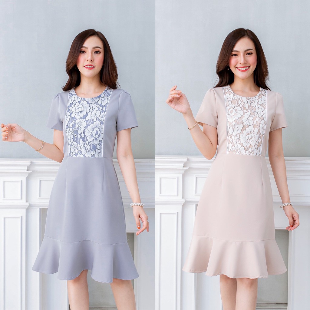 Lace-Up Chest Cloth Dress Beautiful Classic Elegant Both Pattern And ...
