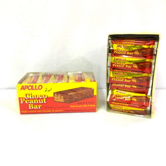 Apollo 17g x 36’s Choco Peanut Bar Wafer Covered With Chocolate ...
