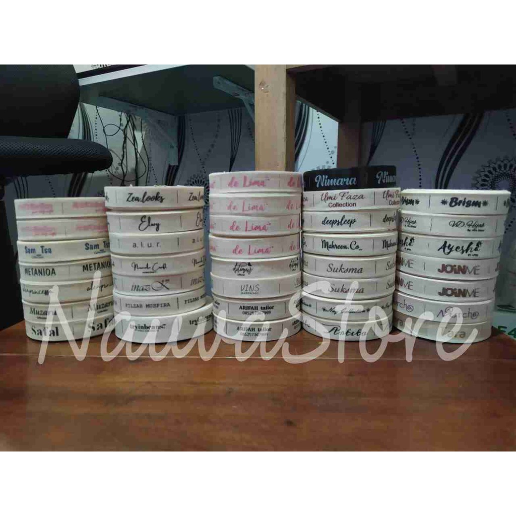 KATUN Hijab Labels/Clothes Labels Made Of Cotton And SATIN CUSTOME ...