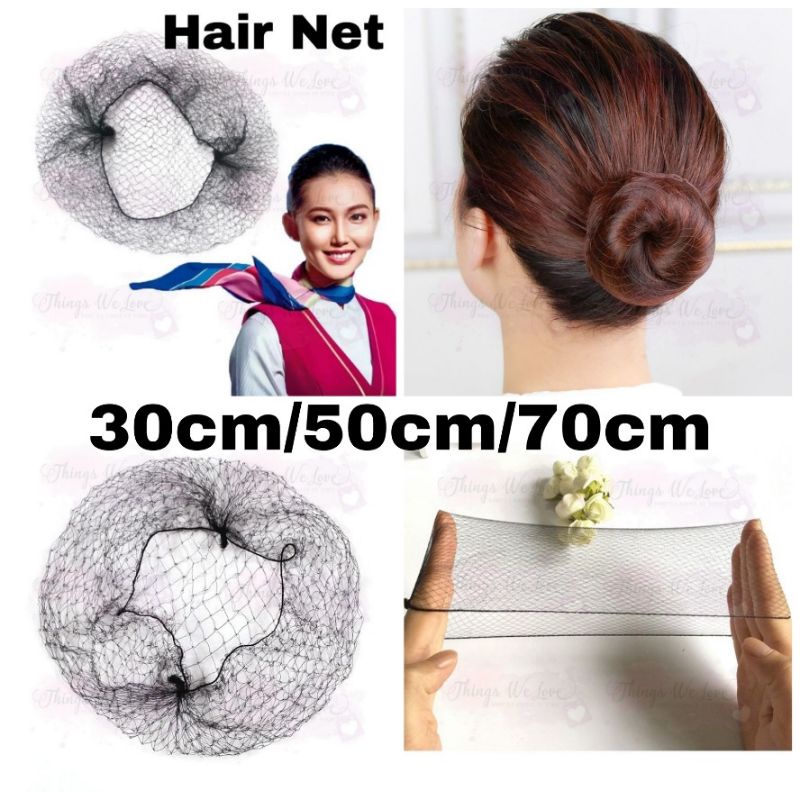 [SG] [FREE SHIP] 1Pc Hair Net Head Wrap Chignon Bun Ballet Work Service ...