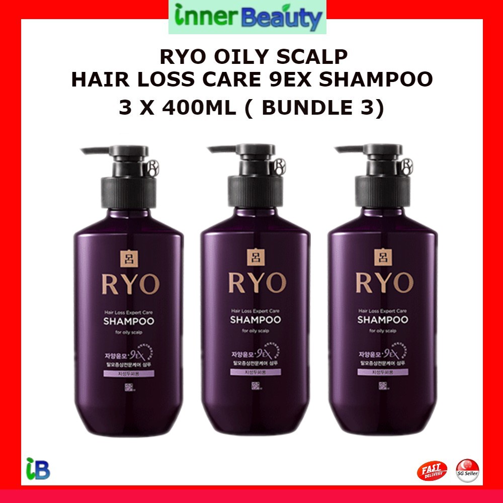 Ryo Hair Loss Care 9EX Shampoo for oily scalp 400ml [Bundle 3]- SG ...