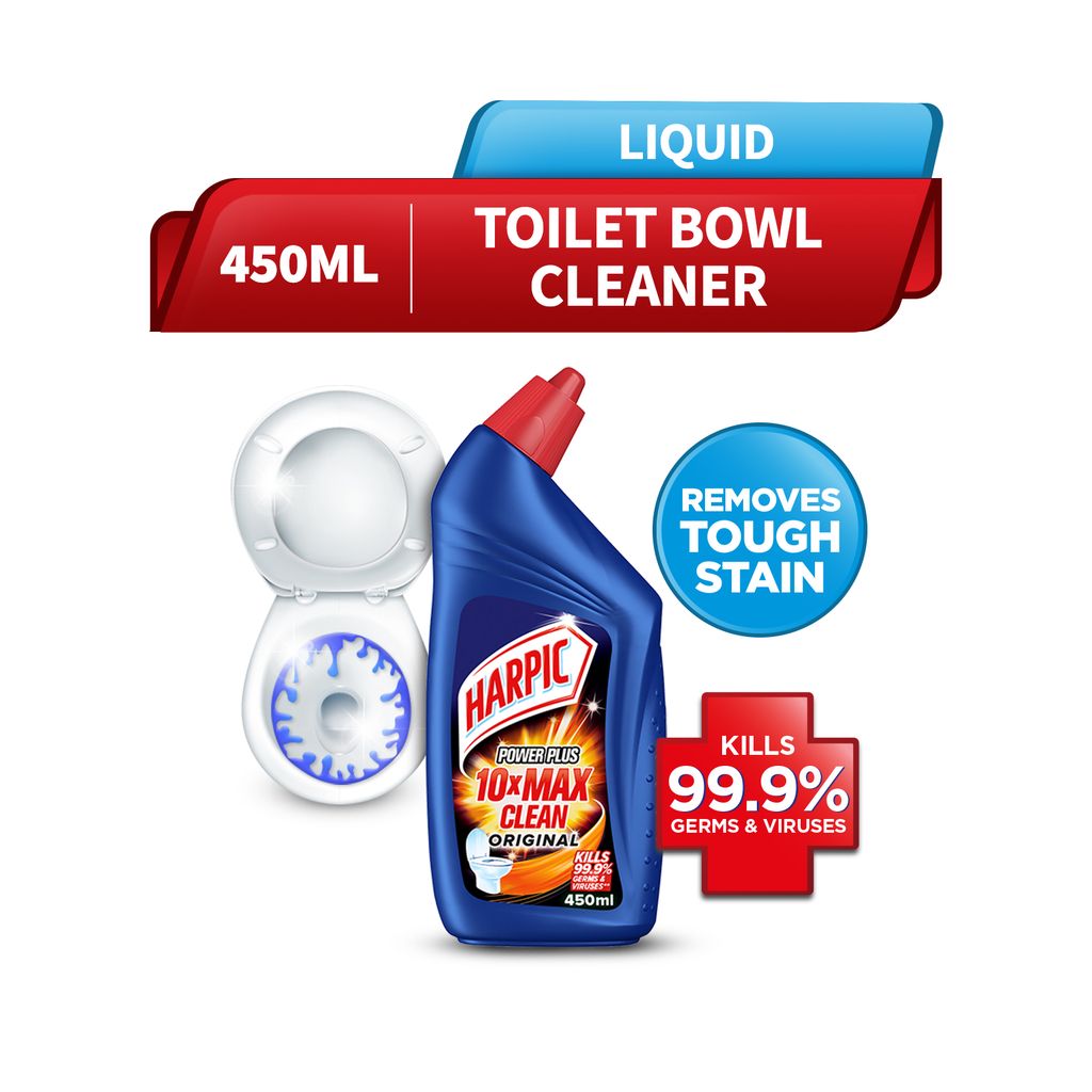 Harpic Powerplus Original Toilet Bowl Cleaner Disinfectant Liquid 450ml | Shopee Singapore