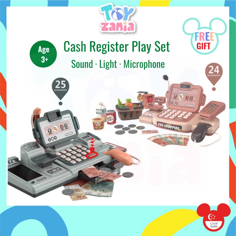[TOYZANIA] Supermarket Cashier Children Pretend Play Cash Register ...