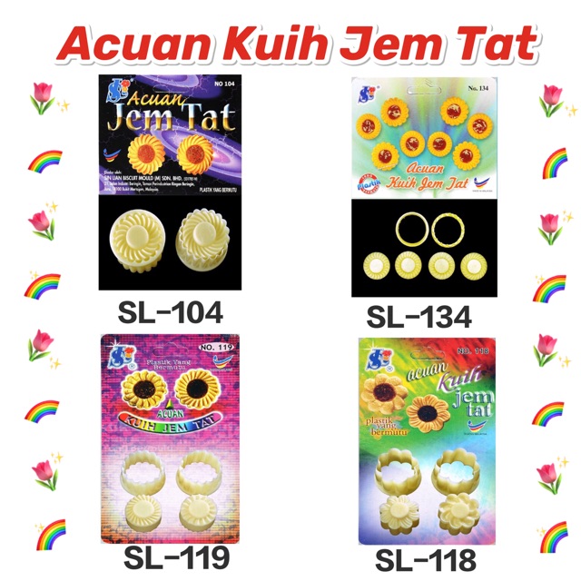 Reference Kuih Jem Tart Pineapple/Flower/ Reference Kuih Tat Round ...