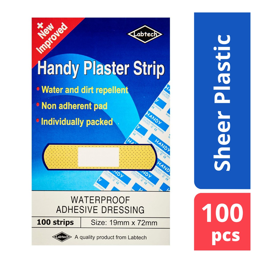 Labtech Handy Plaster Strip, Sheer Plastic (EXP: 10/2026) | Shopee ...