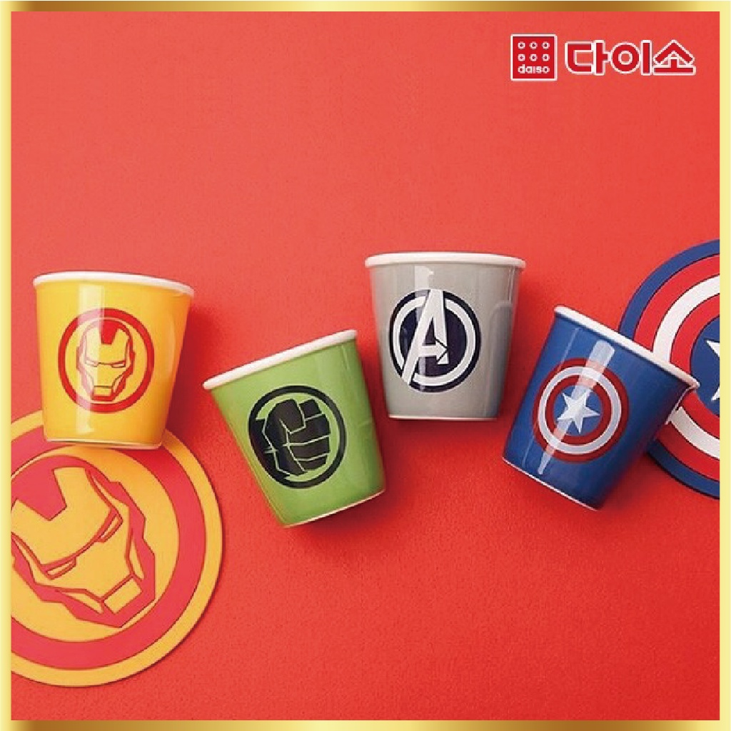 Daiso Korea Marvel Mini Cup Ceramics Soju Glass Cup Set 4p | Shopee ...