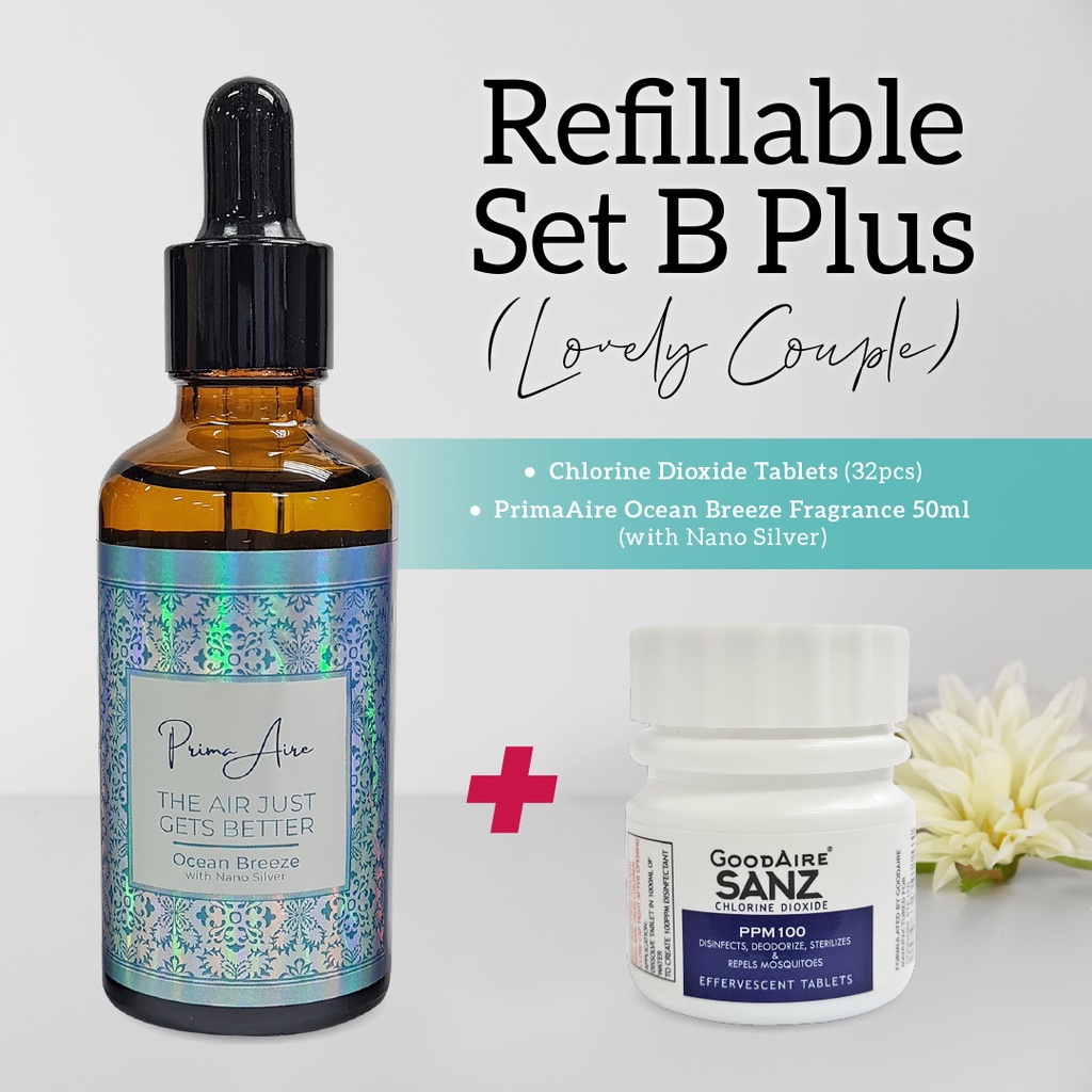 Refillable Set B Plus - Chlorine Dioxide (32 Tablets) & 1 PrimaAire ...