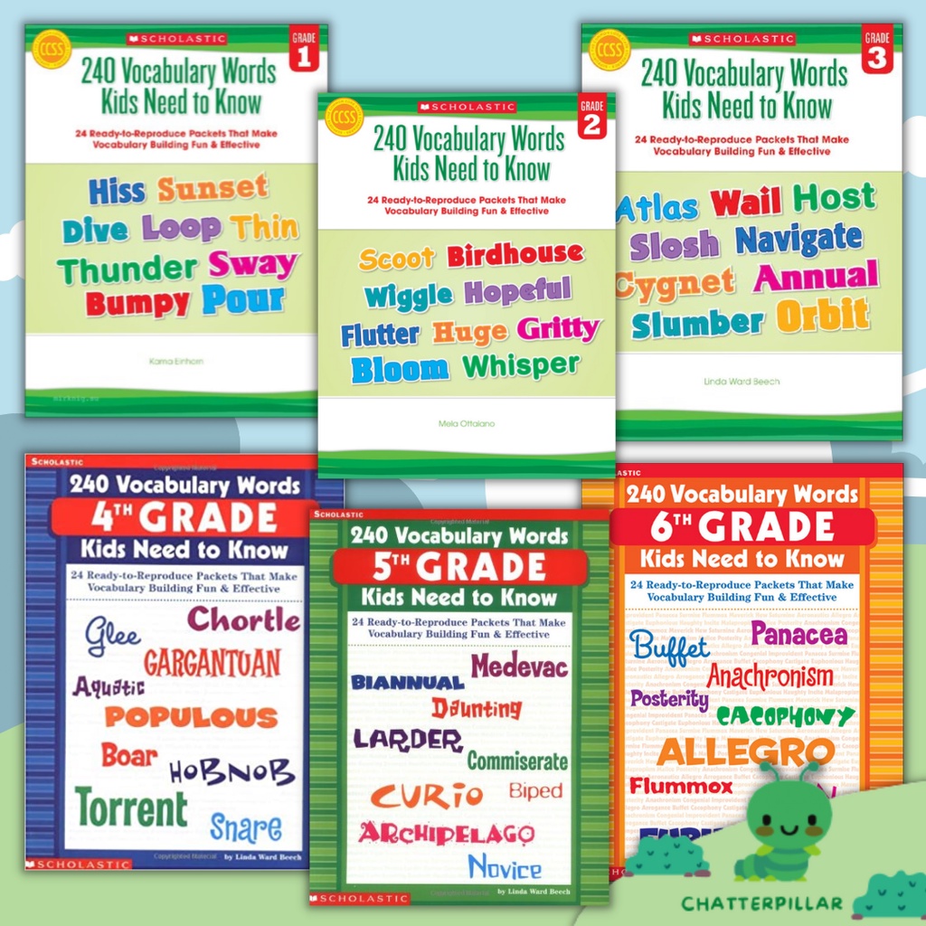 240 Vocabulary Words Kids Need to Know (Grade 1 to 6) | Shopee Singapore