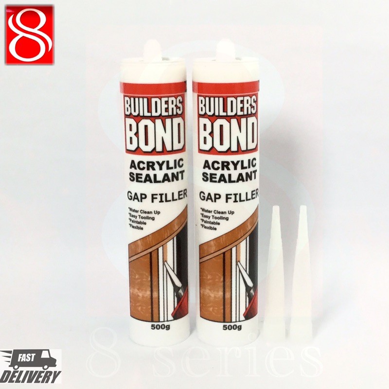BOSSIL OR Builder Bond Acrylic sealant Gap Filler / Paintable wall filler sealant /White Color ...