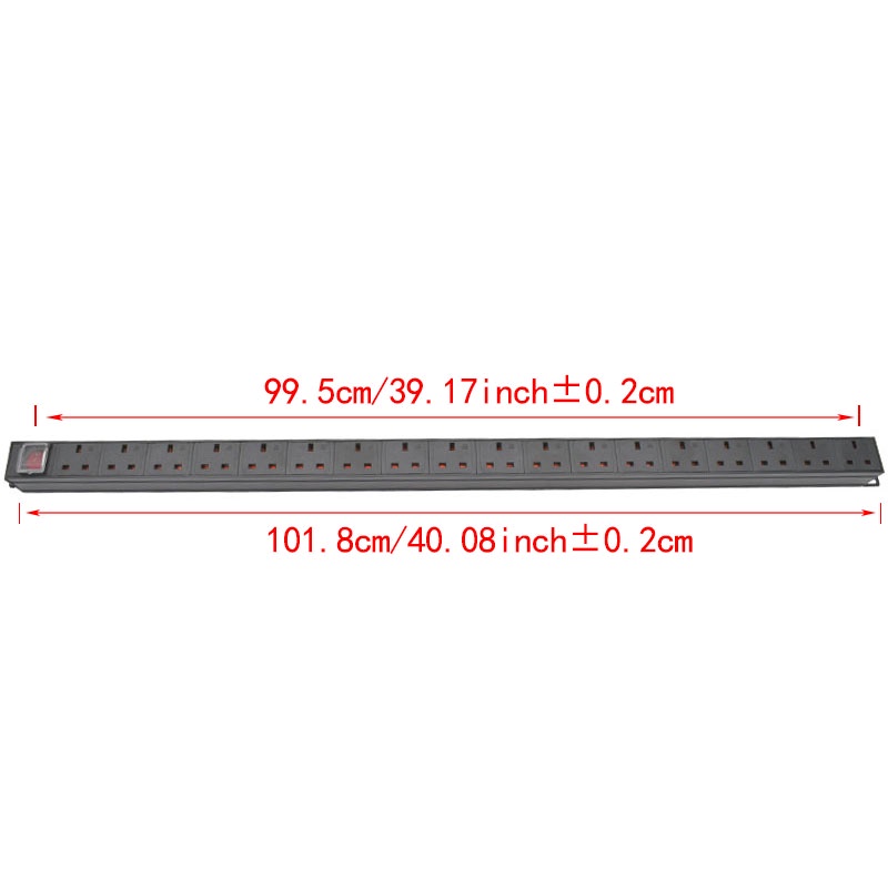 wireless C14 port PDU Power Distribution Unit 2-18 ways UK 3 PIN output Socket aluminum alloy ...