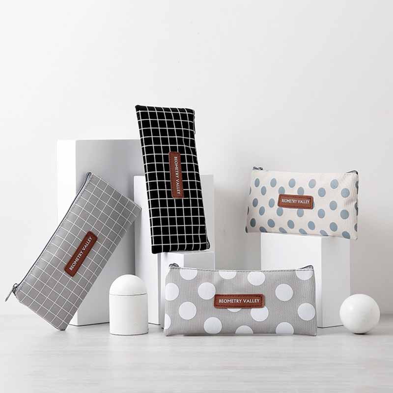 Creative Canvas Stationery Organizer Pencil Case Storage Bag | Shopee ...