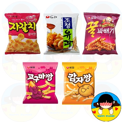 Nongshim korean snack ( Honey Twister, Octopus snack, Potato snack ...