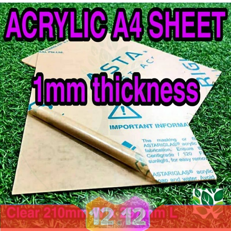 A4 Acrylic 1mm Extrution Sheet / Acrylic A4 Sheet / A4 Size | Shopee ...